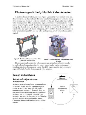 EMI electromagnetic fully flexible valve actuator