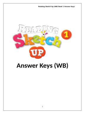 Reading sketch up 1 WB answer keys