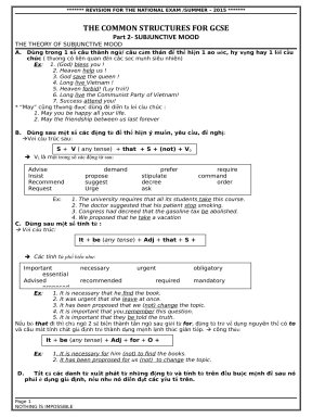 Subjunctive mood theory exercises