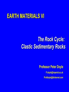 The rock cycle clastic sedimentary rocks