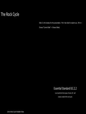 The rock cycle powerpoint and graphic organizer