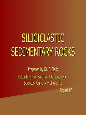 Siliciclastic sedimentary rocks