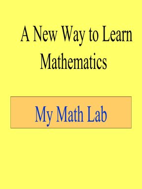 A new way to learn mathematics