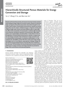 Hierarchically structured porous materials for energy