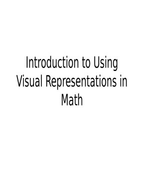 Introduction to using visual representations in math