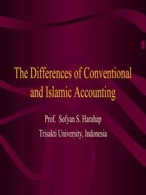 The differences of conventional and islamic accounting