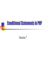Slide môn học PHP session 2c conditional statements in PHP