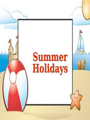 summer holidays ppt