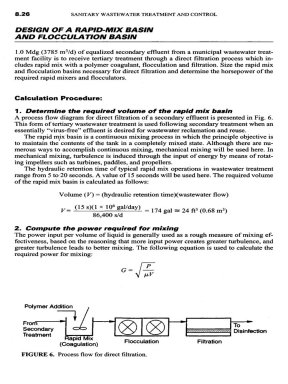DESIGN OFA RAPID-MIX BASIN AND FLOCCULATION BASIN