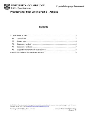 Practising FCE writing part 2 articles