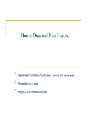 How to draw, paint insects