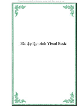 Giáo trình Bài tập lập trình Visual Basic