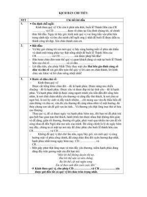 KICH BAN WEDDING CHI TIET