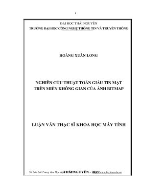 Nghiên cứu thuật toán giấu tin mật trên miền không gian của ảnh bitmap ...