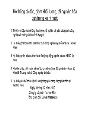 Hệ thống cô đặc, giảm khối lượng, tài nguyên hóa bùn trong xử lý nước(techn