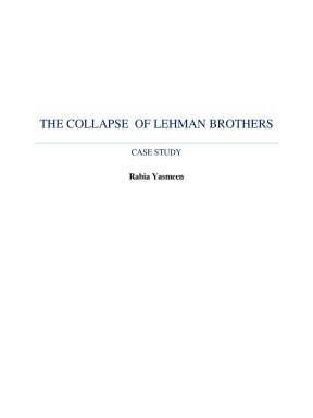 The collapse of lehman brothers