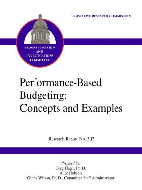 Performance based budgeting
