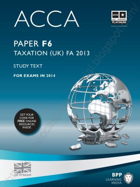 2014 ACCA f6 study text BPP taxation study text