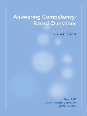 Answering competency questions based questions career skills