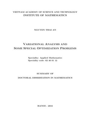 Variational analysis and some special optimization problems (giải tích biến phân và một số bài ...