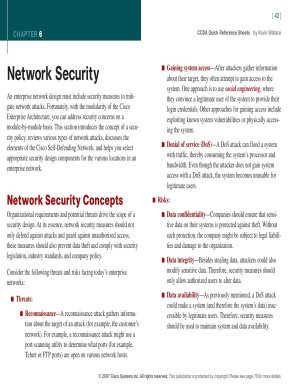 Chapter 6 - Network Security - Quick Reference
