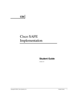 CSI Student Guide V2.0-Cisco SAFE Implementation[2004]