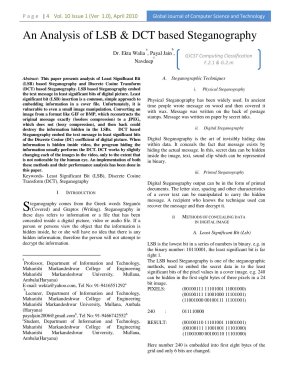 An Analysis of LSB & DCT based Steganography