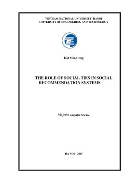 THE ROLE OF SOCIAL TIES IN SOCIAL RECOMMENDATION SYSTEMS