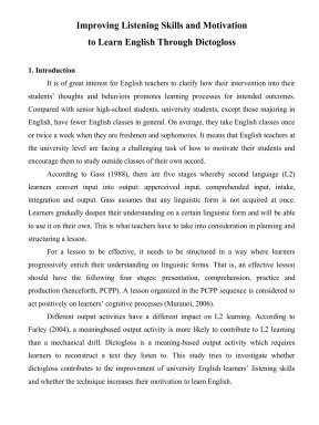 Improving listening skills and motivation to learn english through ...