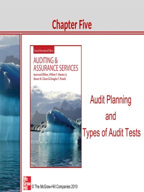 Lecture Auditing and assurance services (Second international edition ...