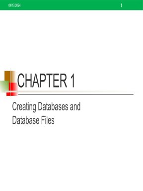 Bài giảng Cơ sở dữ liệu nâng cao Chapter 1 Creating databases and database files