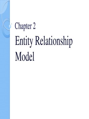 Lecture Database management systems Chapter 2 Entity relationship model