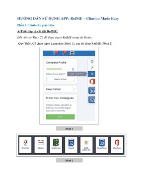 Hướng dẫn sử dụng APP RefME – Citation Made Easy