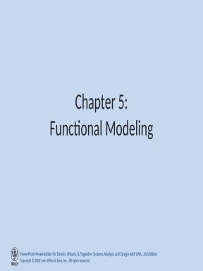 Lecture Systems analysis and design with UML (3 e) Chapter 5 Functional ...