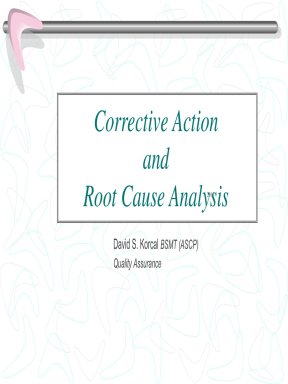 Lecture Corrective action and root cause analysis