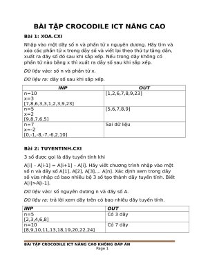 BÀI TẬP VẼ KĨ THUẬT CROCODILE ICT NÂNG CAO