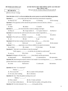 Đề thi thử THPT Quốc gia năm 2017 môn Tiếng Anh có đáp án + giải thích ...