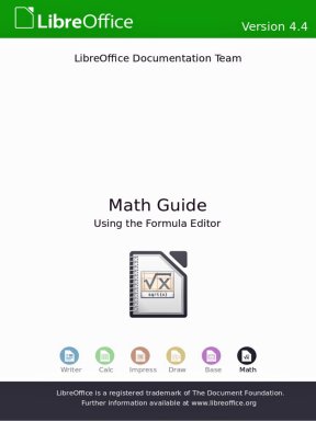 Math Guide Using the Formular Editor