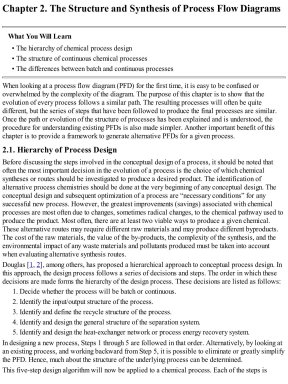 Chapter 2 the structure and synthesis of process flow diagrams