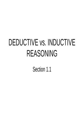 59 DEDUCTIVE vs. INDUCTIVE REASONING