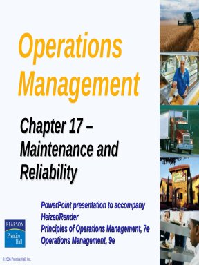 Operation management 10e heizer render chapter 17
