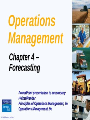 Operation management 10e heizer render chapter 04