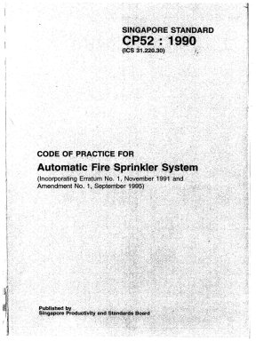 CP 52 1990 automatic fire sprinkler system