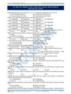 bai 1 bai tap ly thuyet va bai tap trong tam ve ankan va xicloankan