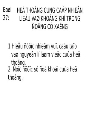 bai 27 he thong cung cap nhien lieu va khong khi dong co xang
