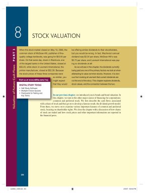 Chapter 8 stock valuation