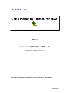 Using python to harness windows