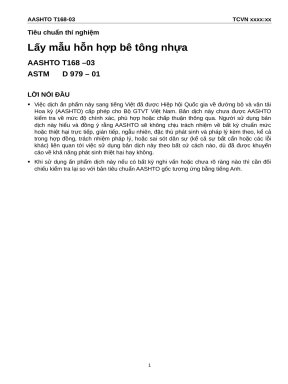 T 168 03 lấy mẫu hỗn hợp bê tông nhựa