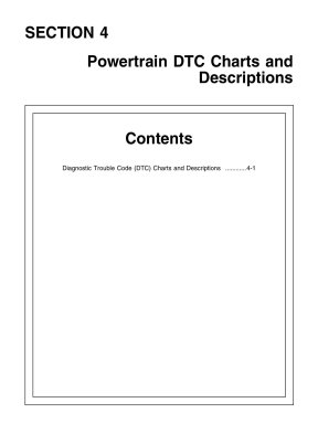 Ford training section4 powertrain DTC charts and descriptions