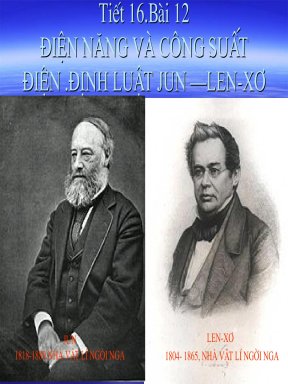 Bài 12. Điện năng và công suất điện. Định luật Jun - Len-xơ